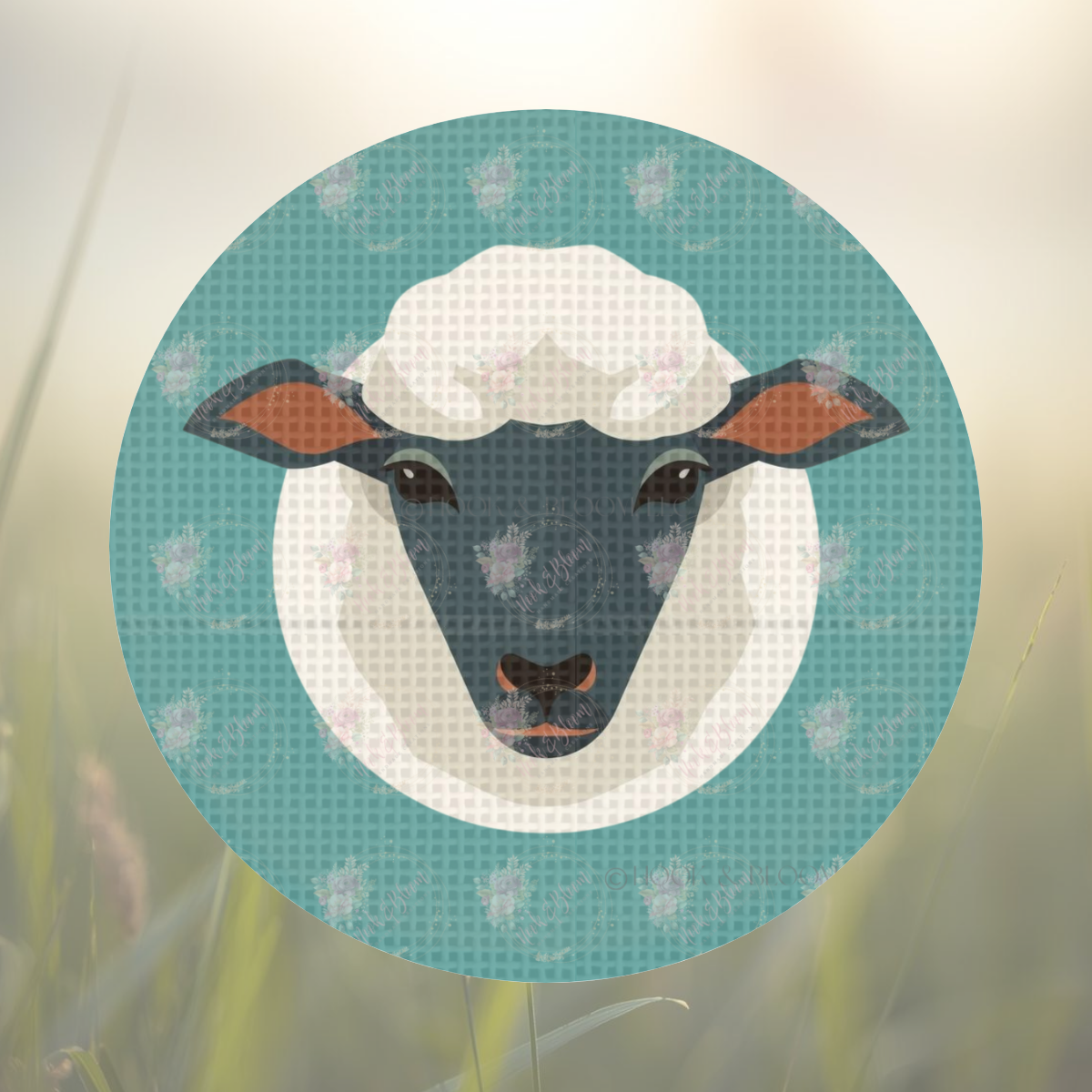 Shirley the Sheep 4x4 round – Nook & Bloom